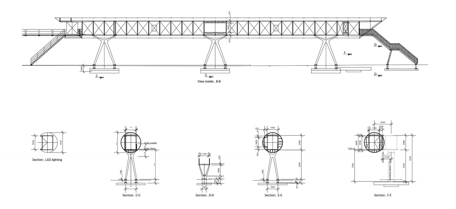 Temporary pedestrian bridge - TomDavid Architecten
